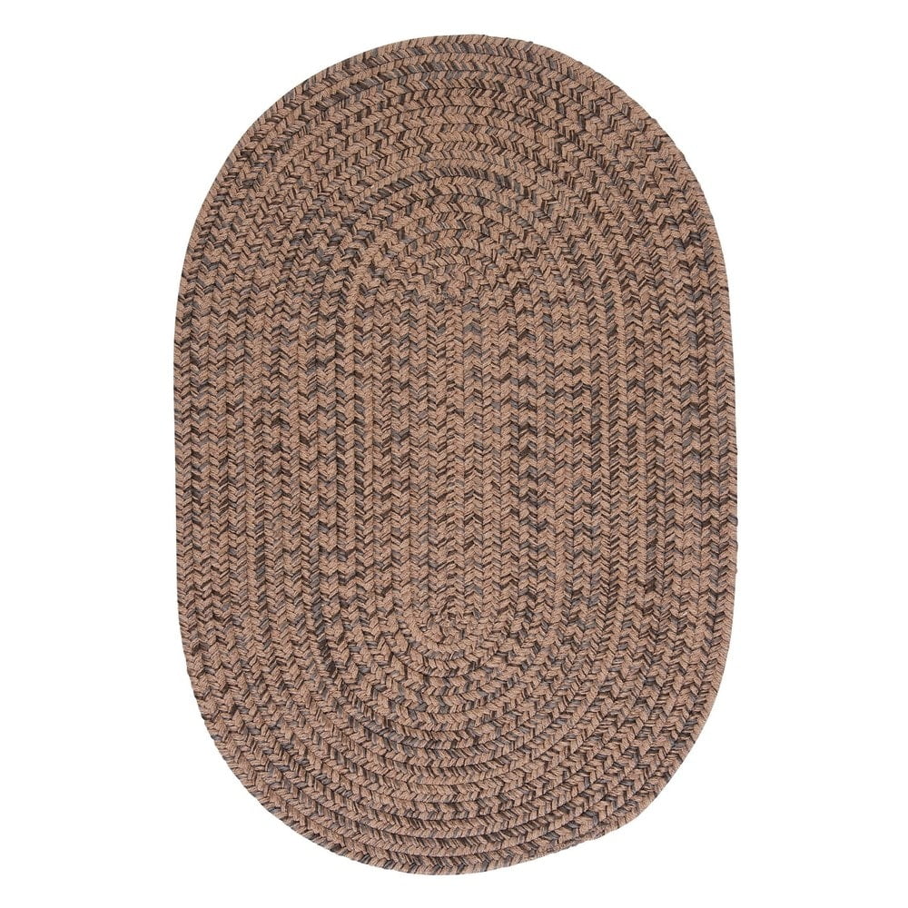 Colonial Mills Hillsdale Reversible Oval Braided Area Rug Mocha 6' x 9 ...