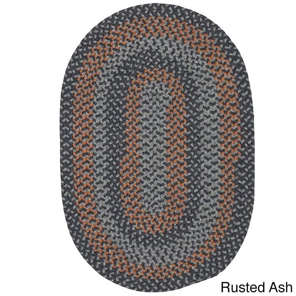 Colonial Mills Hipster Braided Textured Oval Rug Rusted Ash 8' x 10 ...