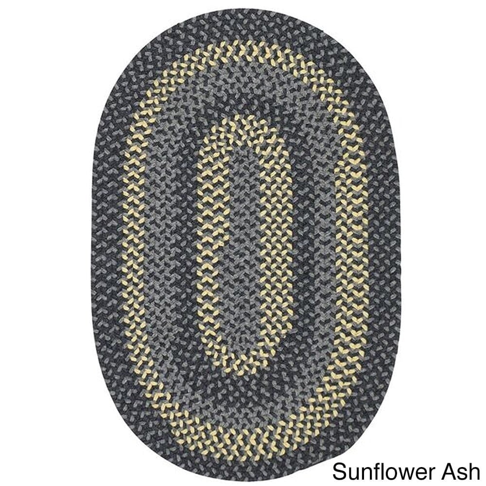 Colonial Mills Hipster Braided Textured Oval Rug Sunflower Ash 8' x 10 ...