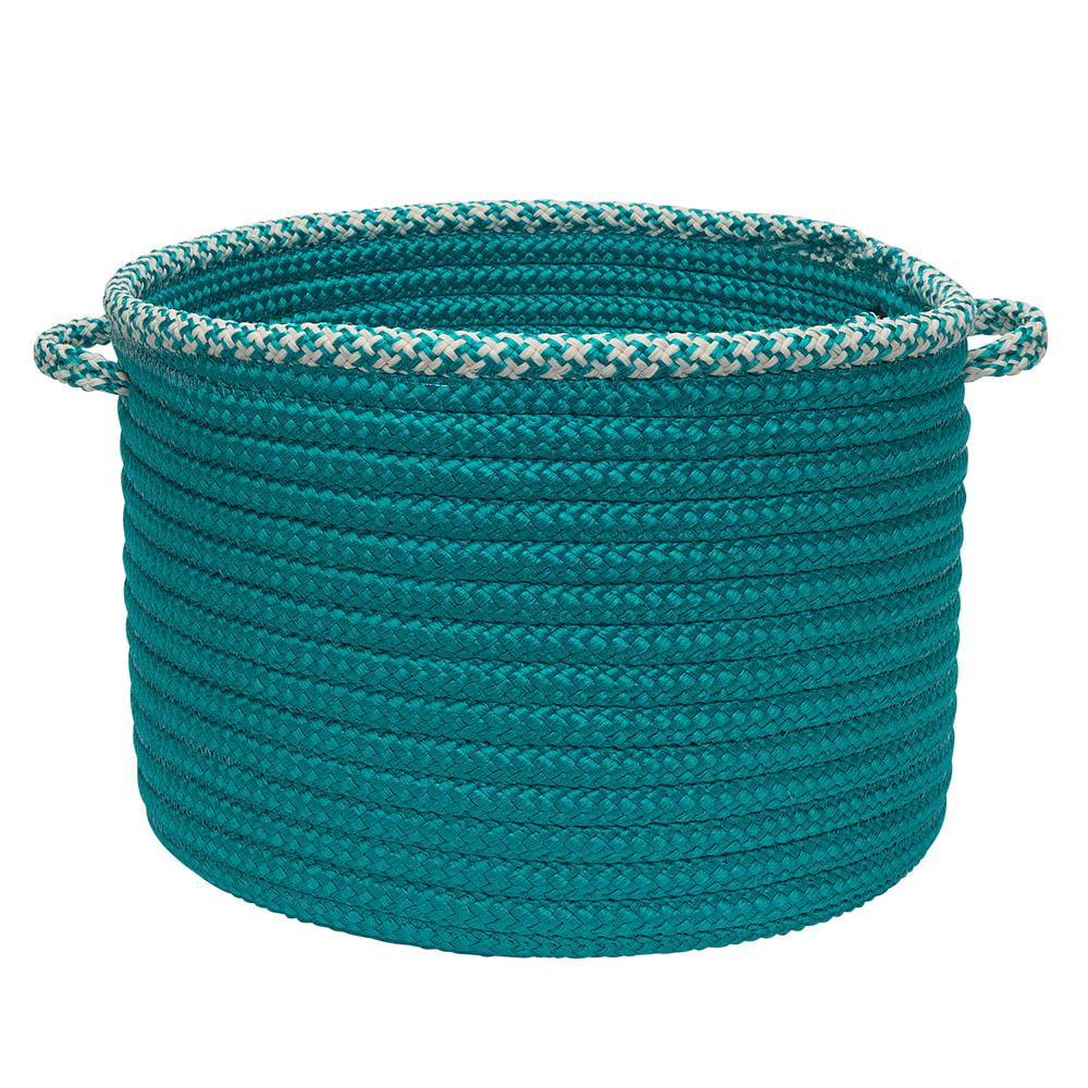 EH57A014X010 Houndstooth Bright Edge Basket - Turquoise 14"x14"x10 ...