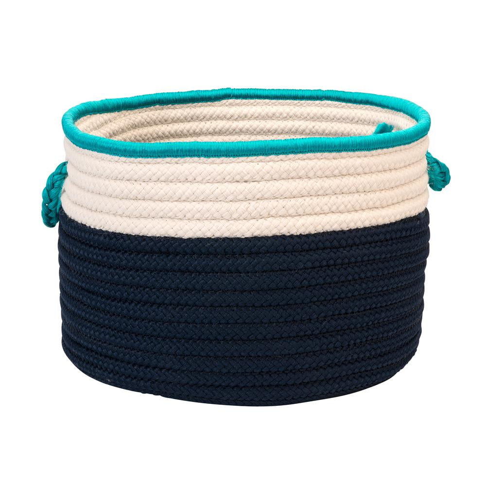 BN41A018X018 In The Band Storage Bins - Navy & Turquoise 18"x18"x12 ...