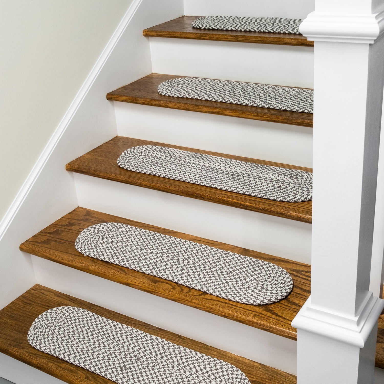 Colonial Mills Milton Houndstooth Tweed Stair Treads - Gray 8"x28" (SET ...