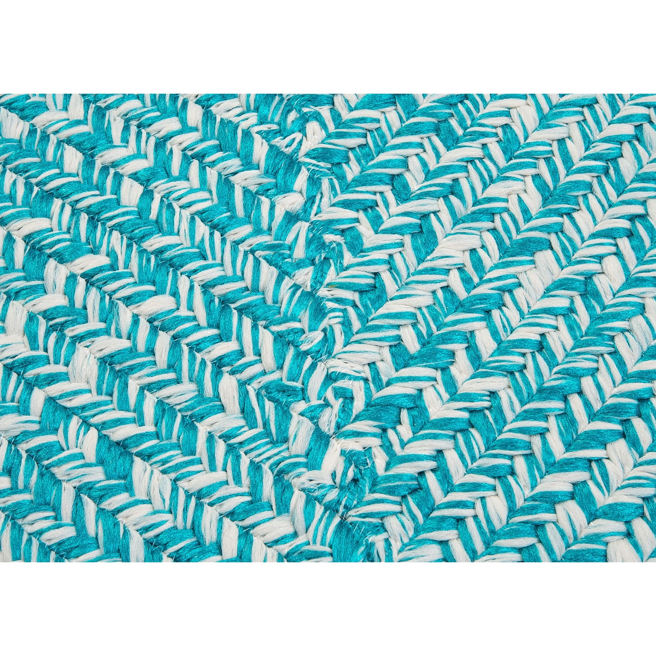 Colonial Mills Ocean's Edge Contemporary Aqua Splash Braided Area Rug ...