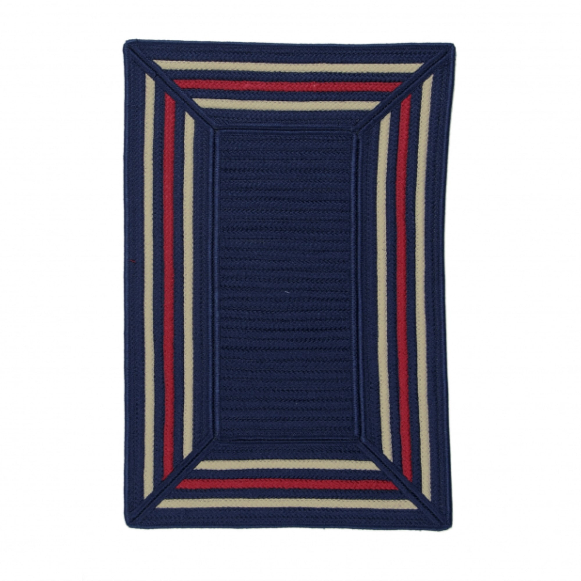 Colonial Mills Pavetta Indoor Outdoor Braided Rug Navy 15x20 12' x 15 ...