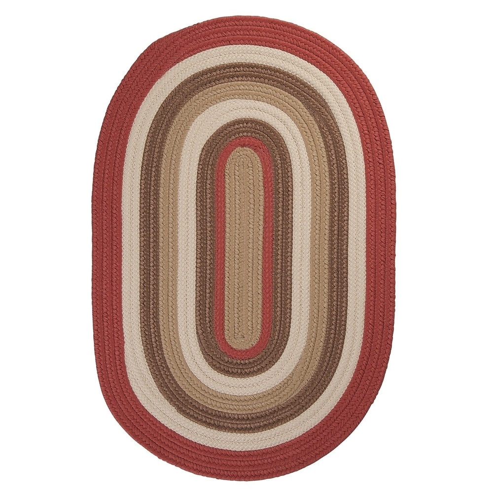 Colonial Mills Racetrack II Reversible Braided Rug Rustic Red 2' x 4 ...
