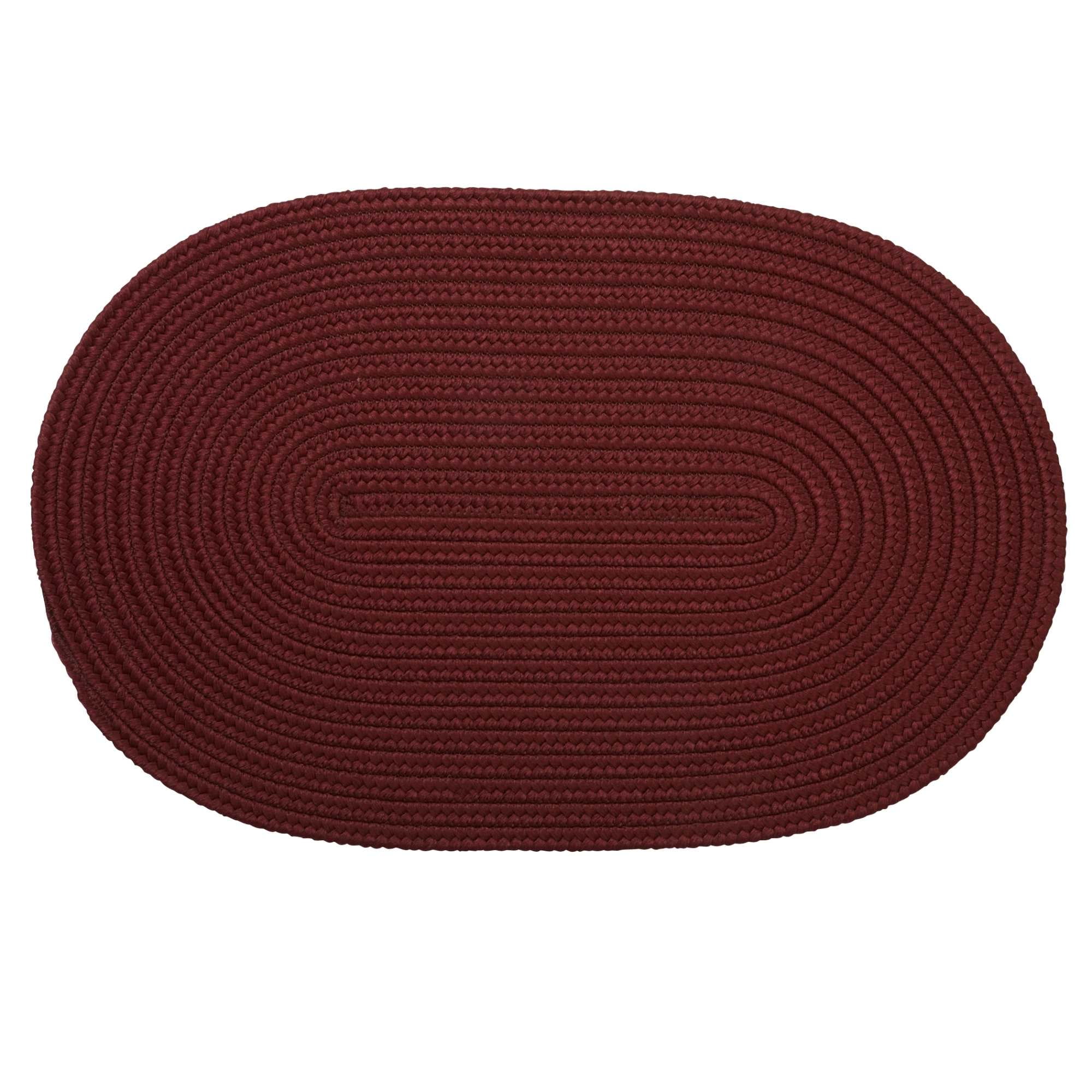 Colonial Mills Red Solid Handcrafted Reversible Oval Door Mat 26" x 40 ...