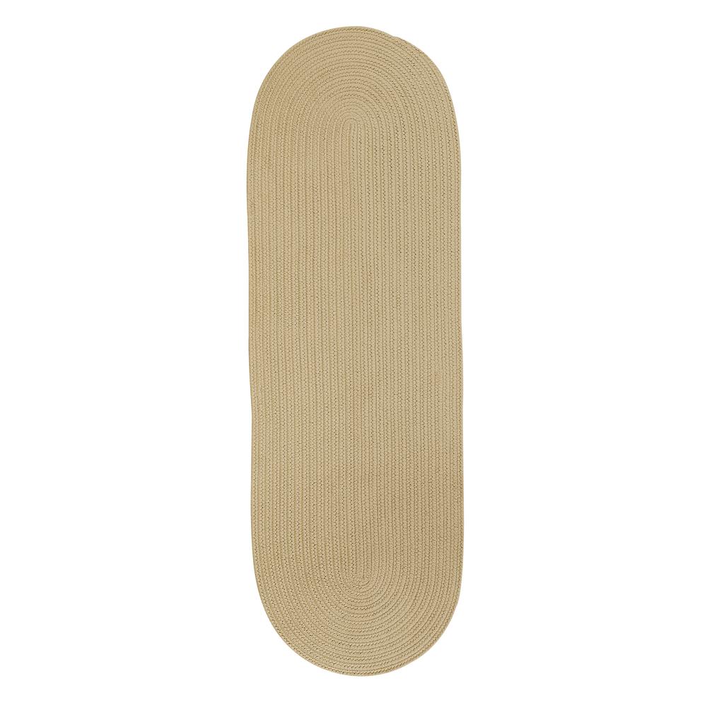 Colonial Mills Reversible Flat Braid Oval Runner Linen 2 4 x6