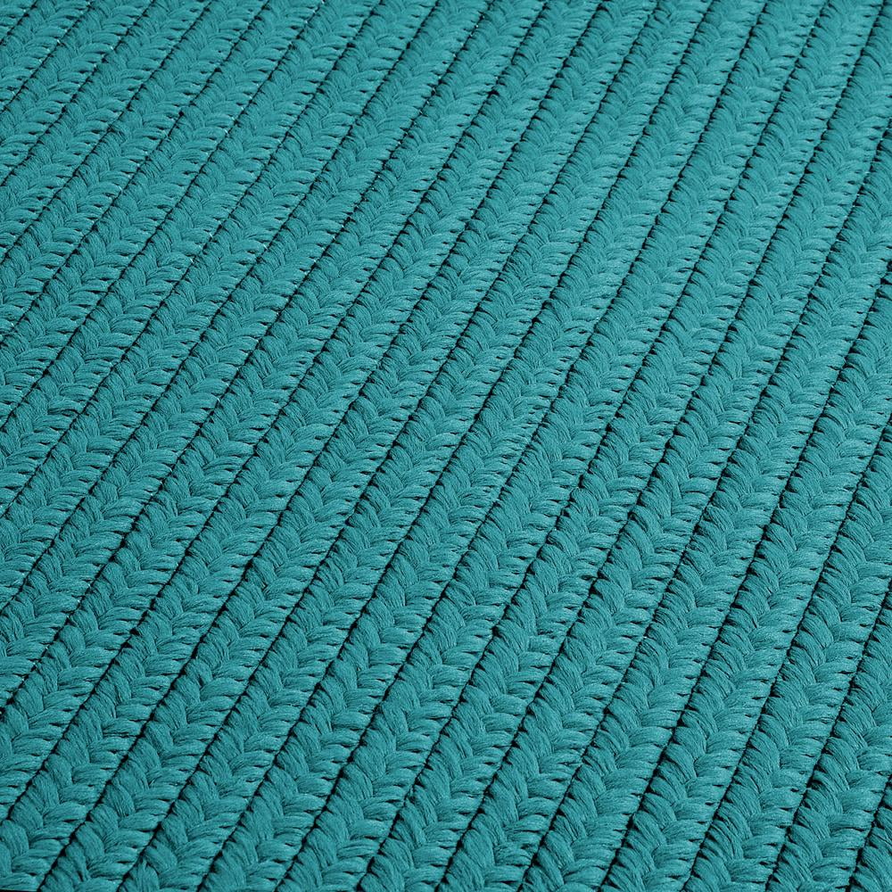 Colonial Mills Reversible Flat-Braid (Rect) Runner - Aqua 2'4"x9 ...