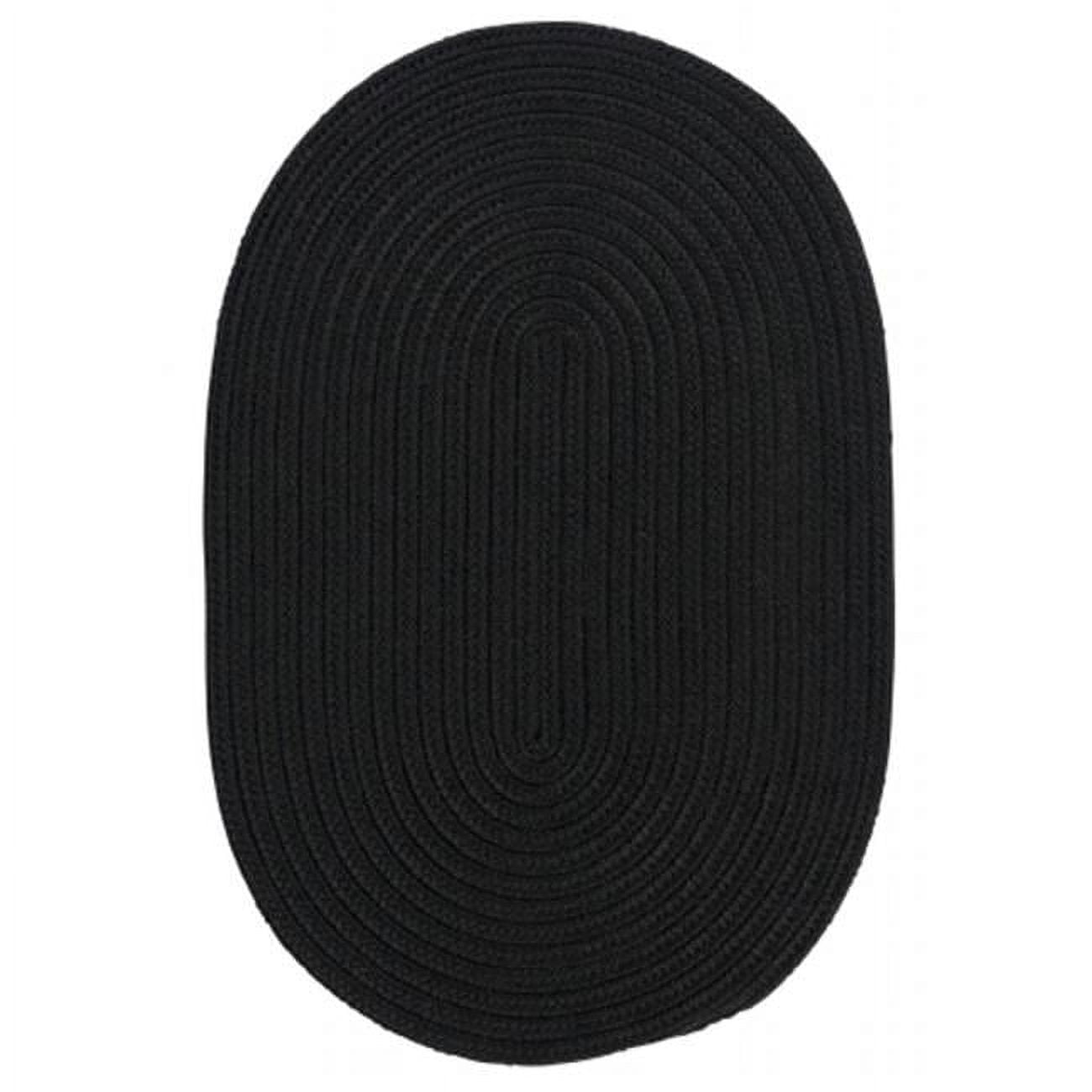 Colonial Mills Rug Boca Raton Black 6 ft. Round Braided Rug - Outdoor ...