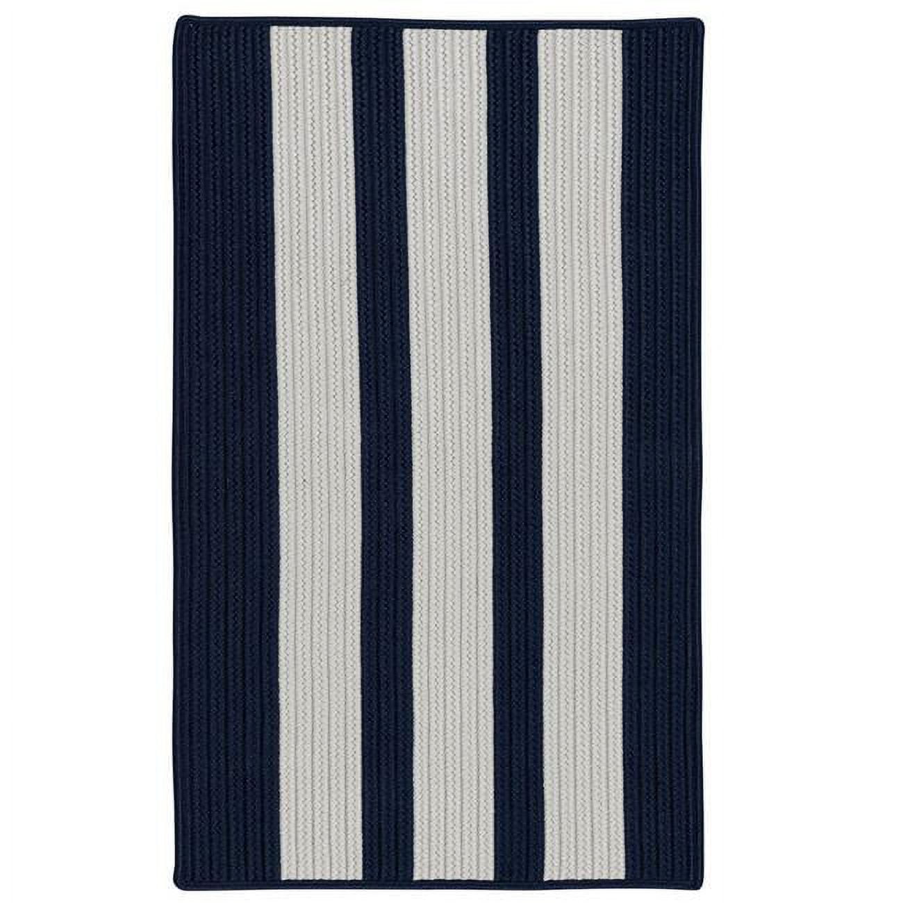 Colonial Mills Rug Everglades Vertical Stripe Braided Area Rug Navy ...