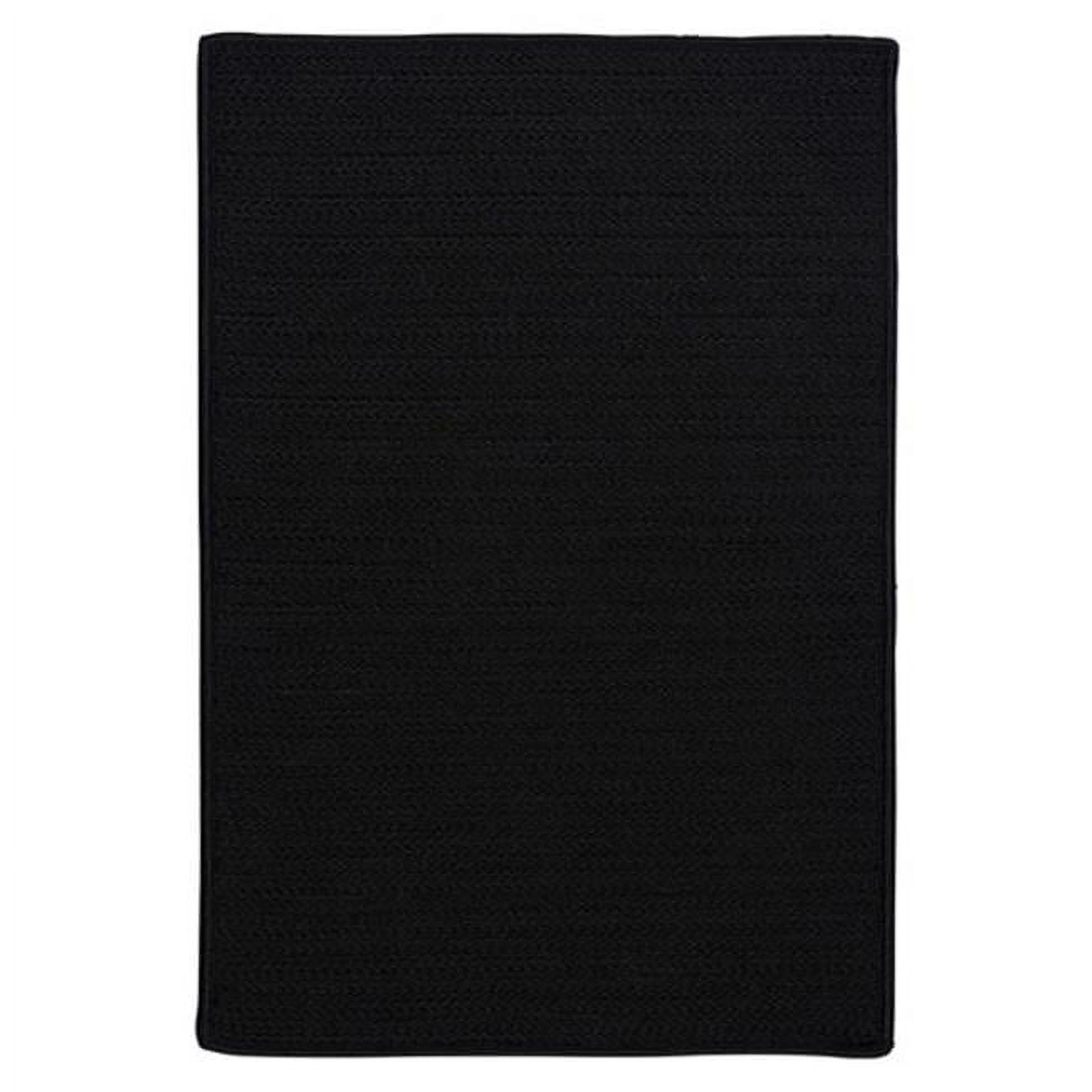 Colonial Mills Rug Simply Home Solid - Black 8 ft. Square Braided Rug ...