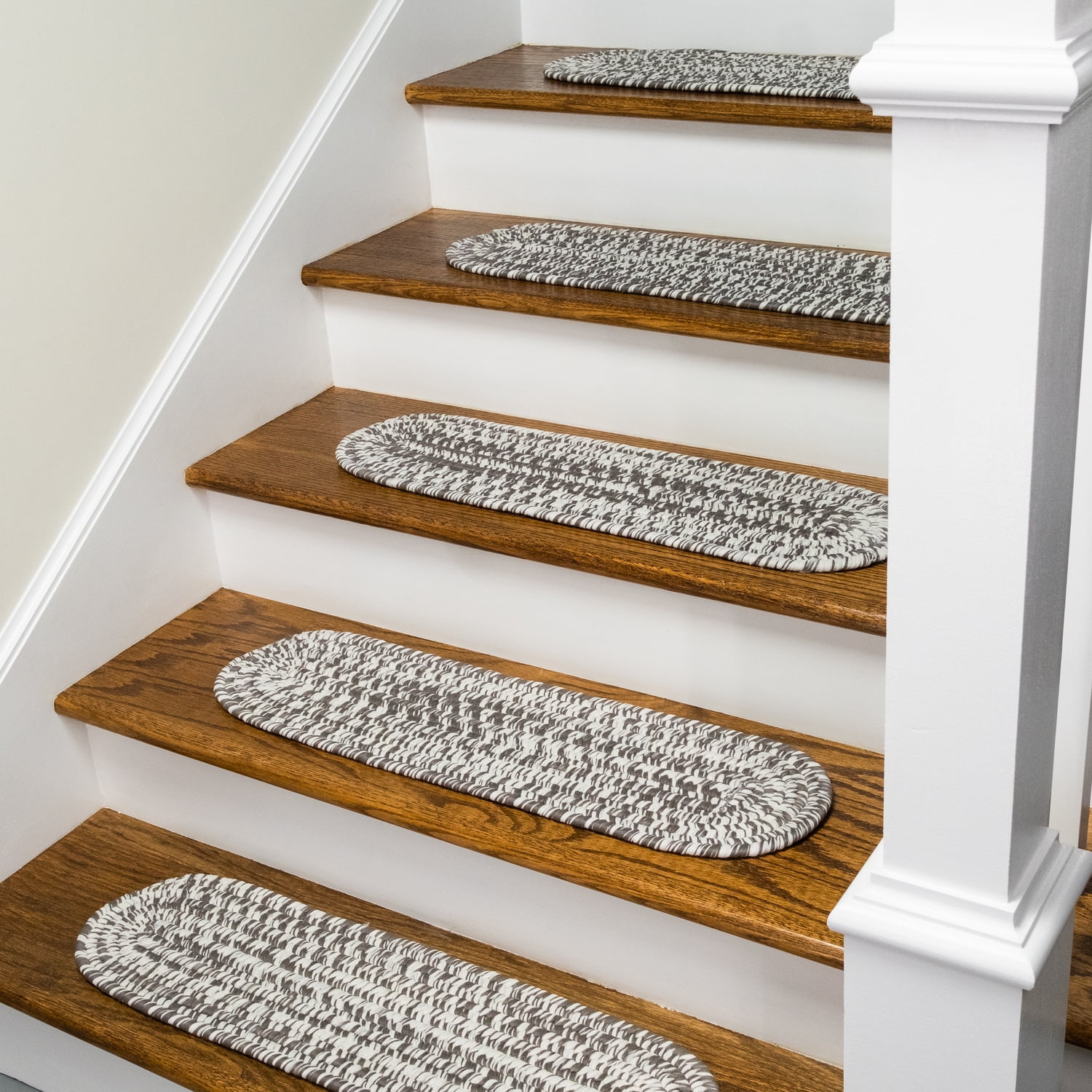 Howell Tweed Stair Treads - Gray 8"x28" (SET 13) - Walmart.com
