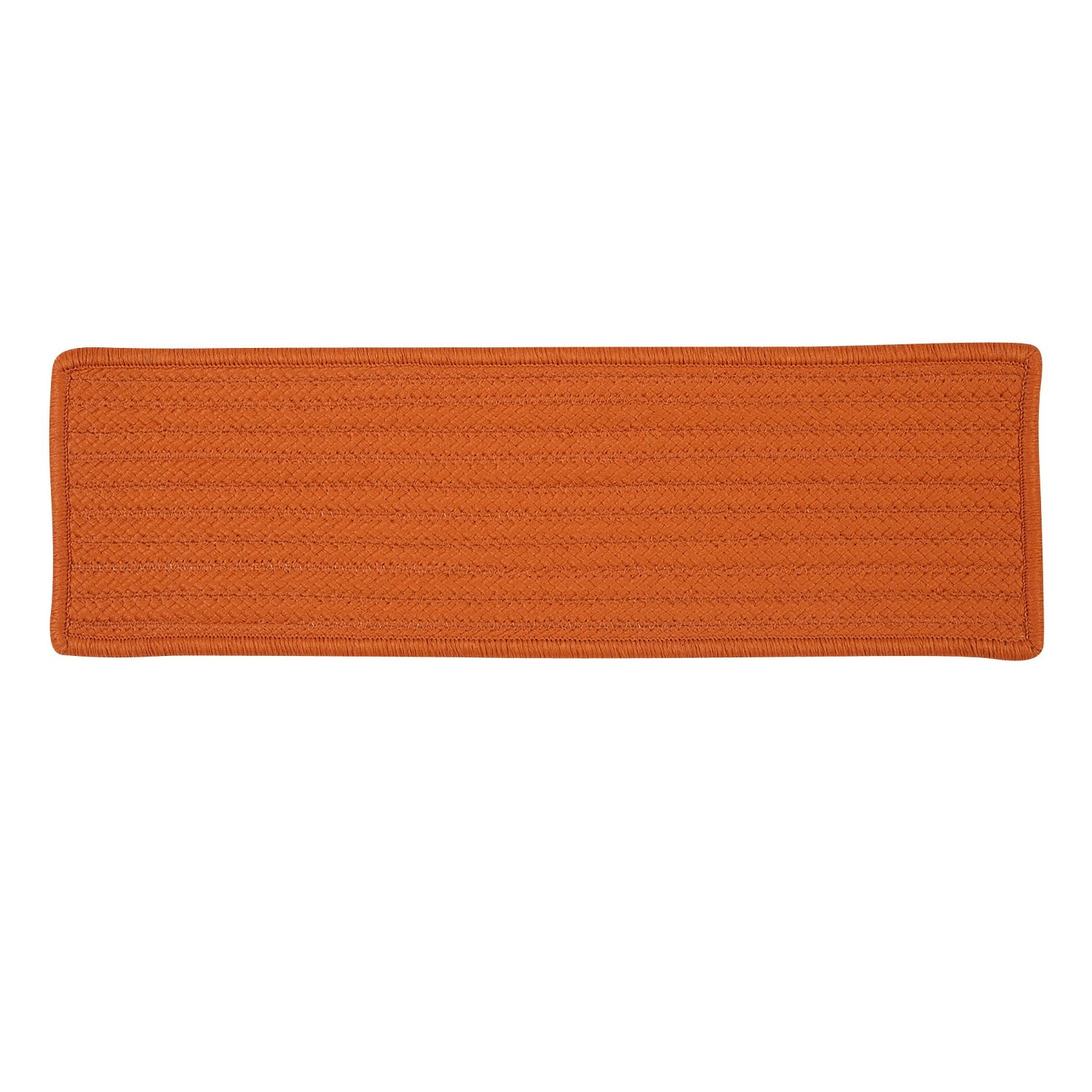 Colonial Mills Set of 13 Orange Solid Handmade Braided Stair Tread ...