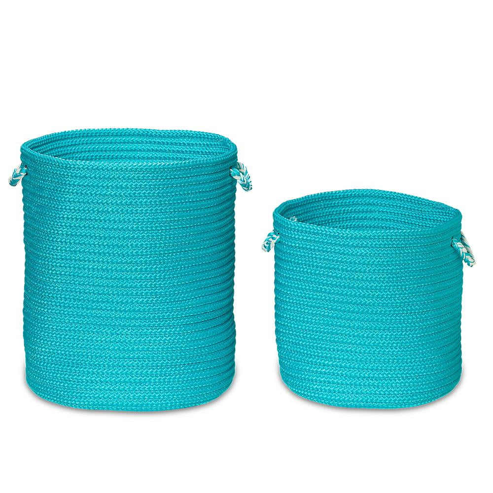 Colonial Mills Sundance Woven Hampers - Aqua 15"x15"x18" - Walmart.com