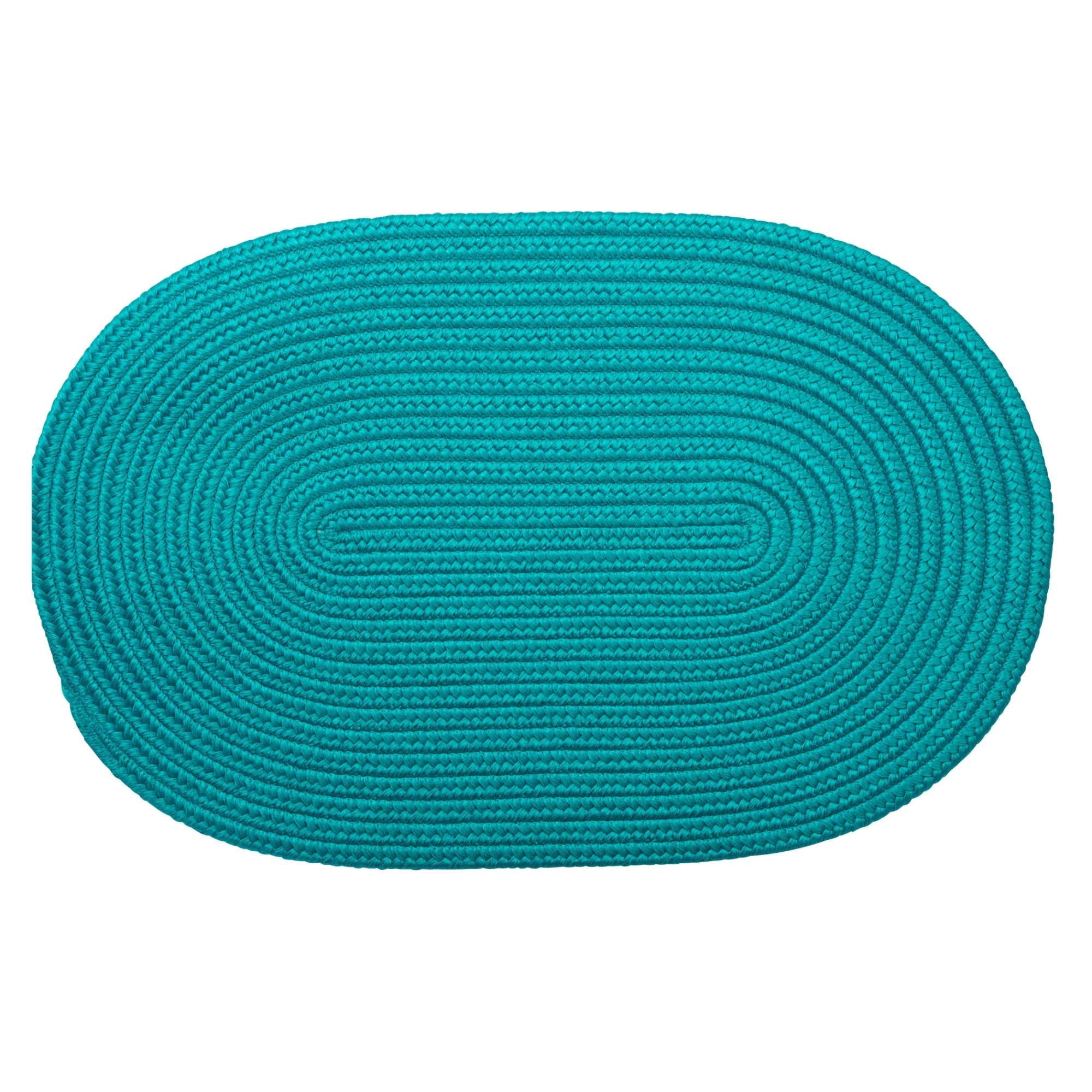 Colonial Mills Turquoise Blue Solid Textured Handcrafted Reversible ...