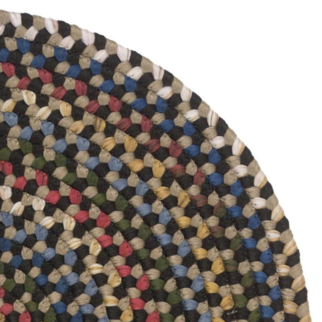 Colonial Mills Handmade Oval Living Room Area Rug, Black, 6x8, Wayland ...