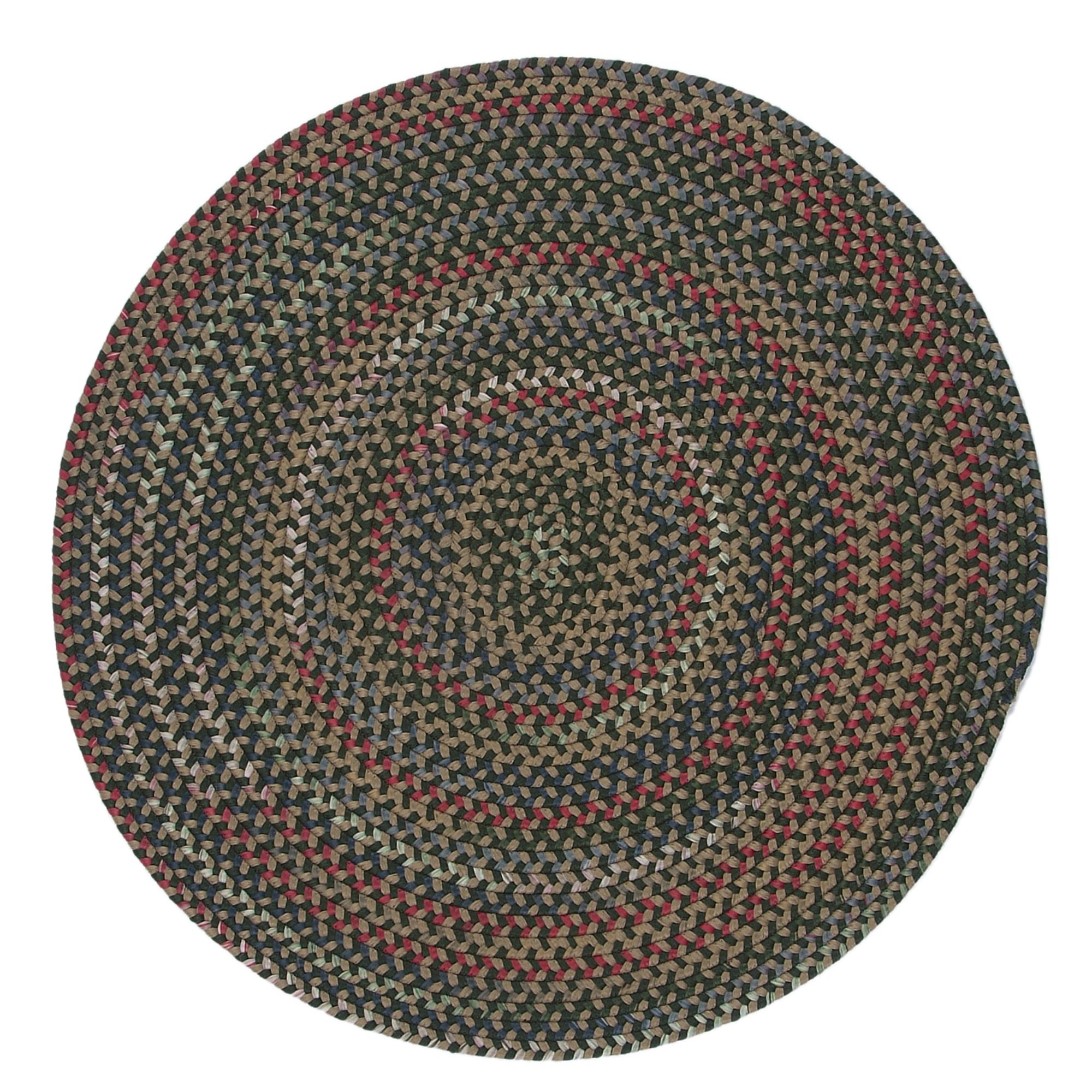 Colonial Mills Wayland Rustic Farmhouse Braided Multicolor Round Rug ...