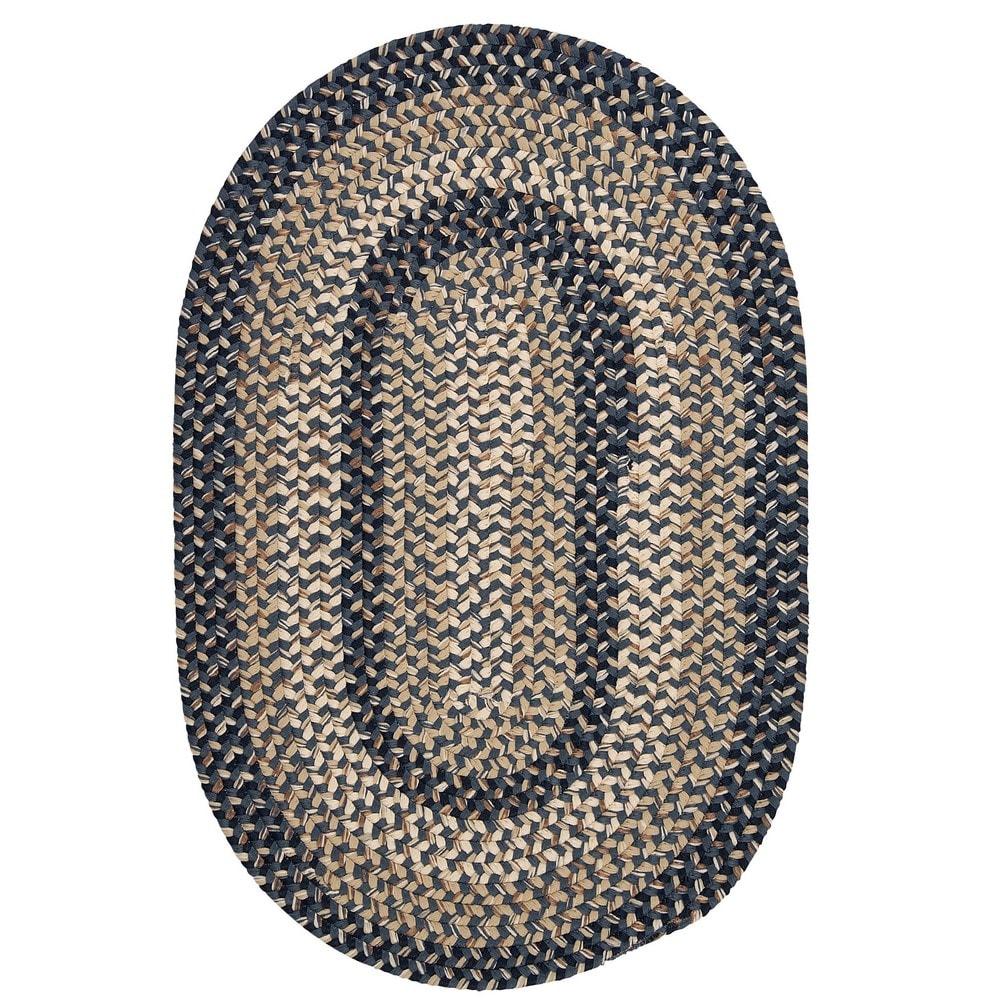 Colonial Mills Weston Modern Farmhouse Braided Reversible Rug Bluewash ...