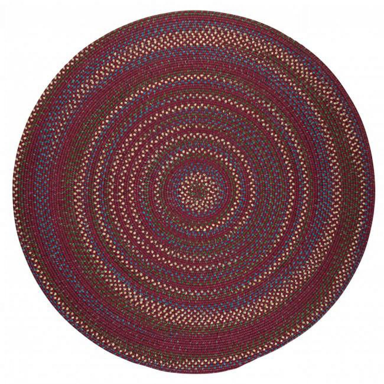 Colonial Mills Worley Rustic Braided Round Rug Burgundy 4x4 4' Round ...