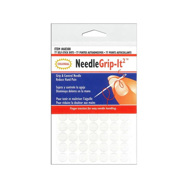 Colonial Ndl Needle Grip It 2 Finger Dots 77pc - Walmart.com