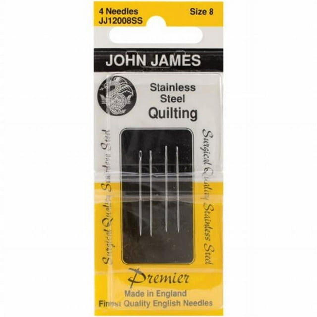 Colonial Needle Stainless Steel Quilting Needles, Size 8, 4/Pkg ...