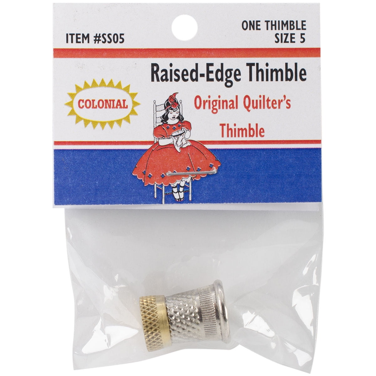 Colonial Raised-Edge Thimble-Size 5 - Walmart.com