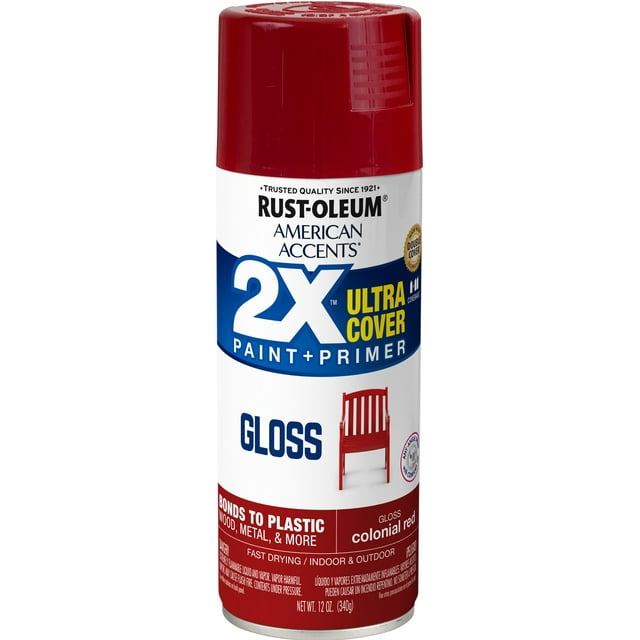 Colonial Red, Rust-Oleum American Accents 2X Ultra Cover Gloss Spray ...