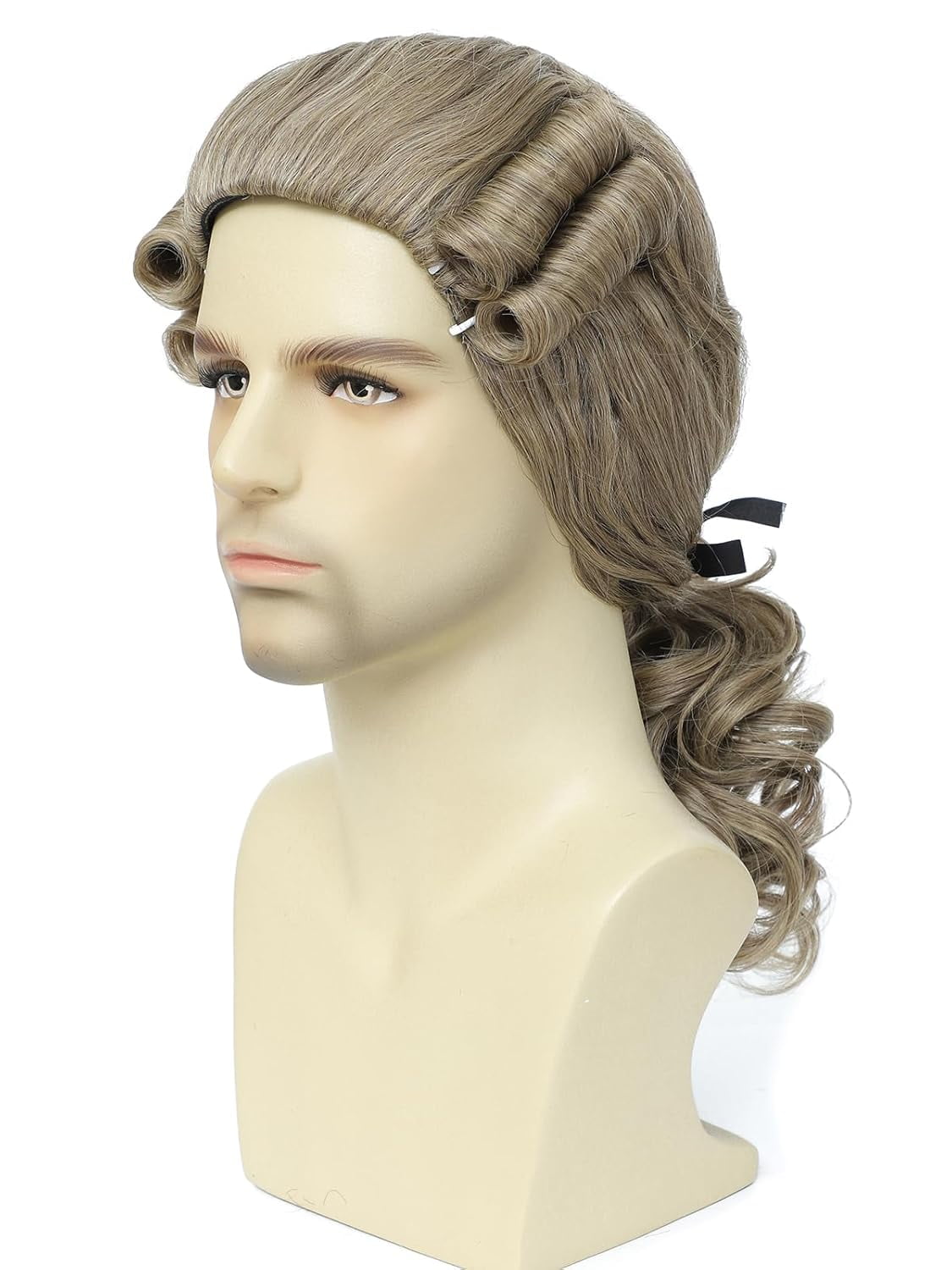 Colonial Style Wig, Historical Costume Accessory, Wavy Ponytail Design ...