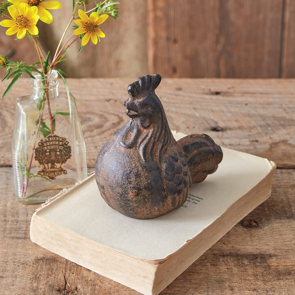 Colonial Tin Works 420222 Rustic Mini Rooster Tabletop Figurine, 5-inch ...