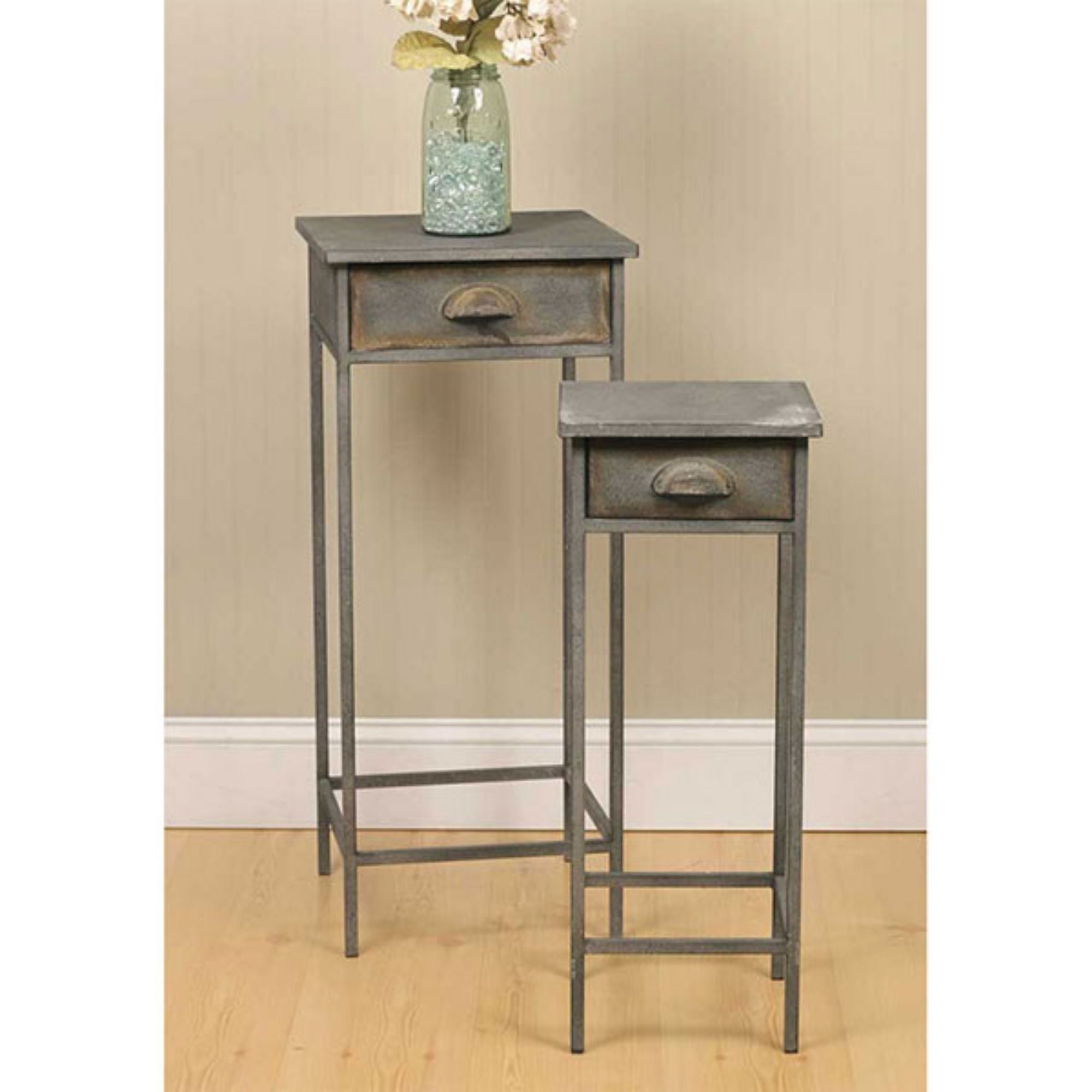 Colonial Tin Works Nightstand Bedside End Table Bedroom Side Stand ...