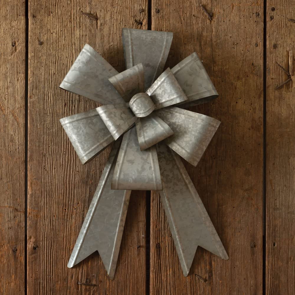 Colonial Tin Works Oversized Galvanized Metal Bow - Walmart.com