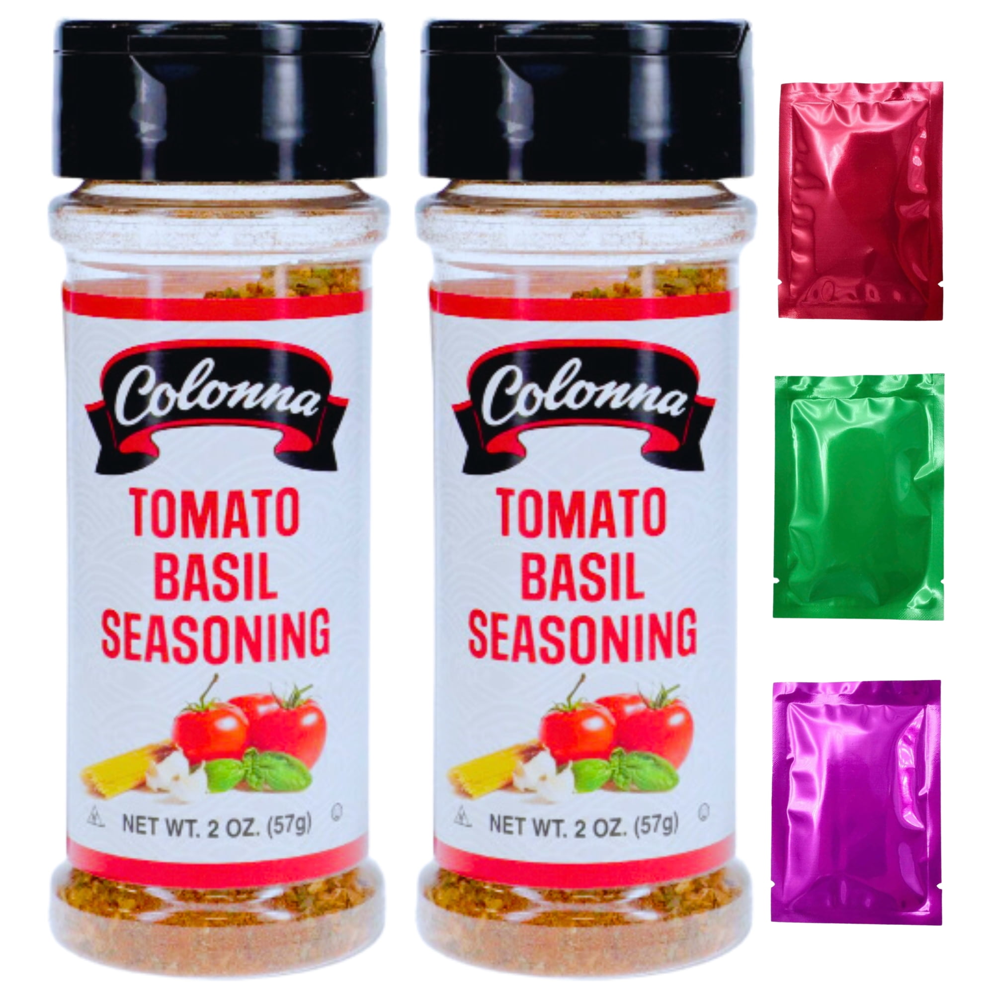 Colonna Tomato Basil Seasoning, 2oz Shaker Bottle Flavor Enhancer Home ...