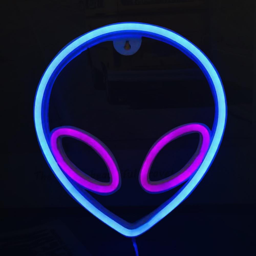 Coloody Alien Neon Lights for Wall Decor Battery/USB Operated ...