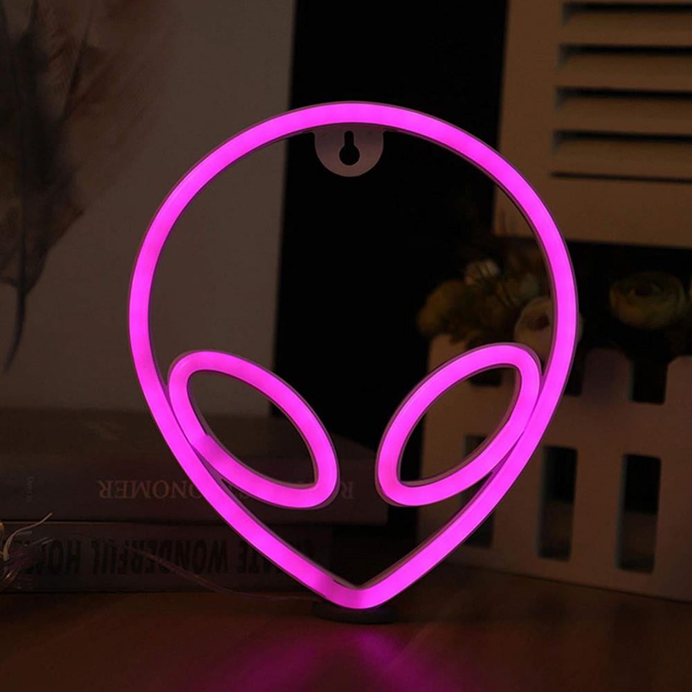 Coloody Alien Neon Lights for Wall Decor Battery/USB Operated ...