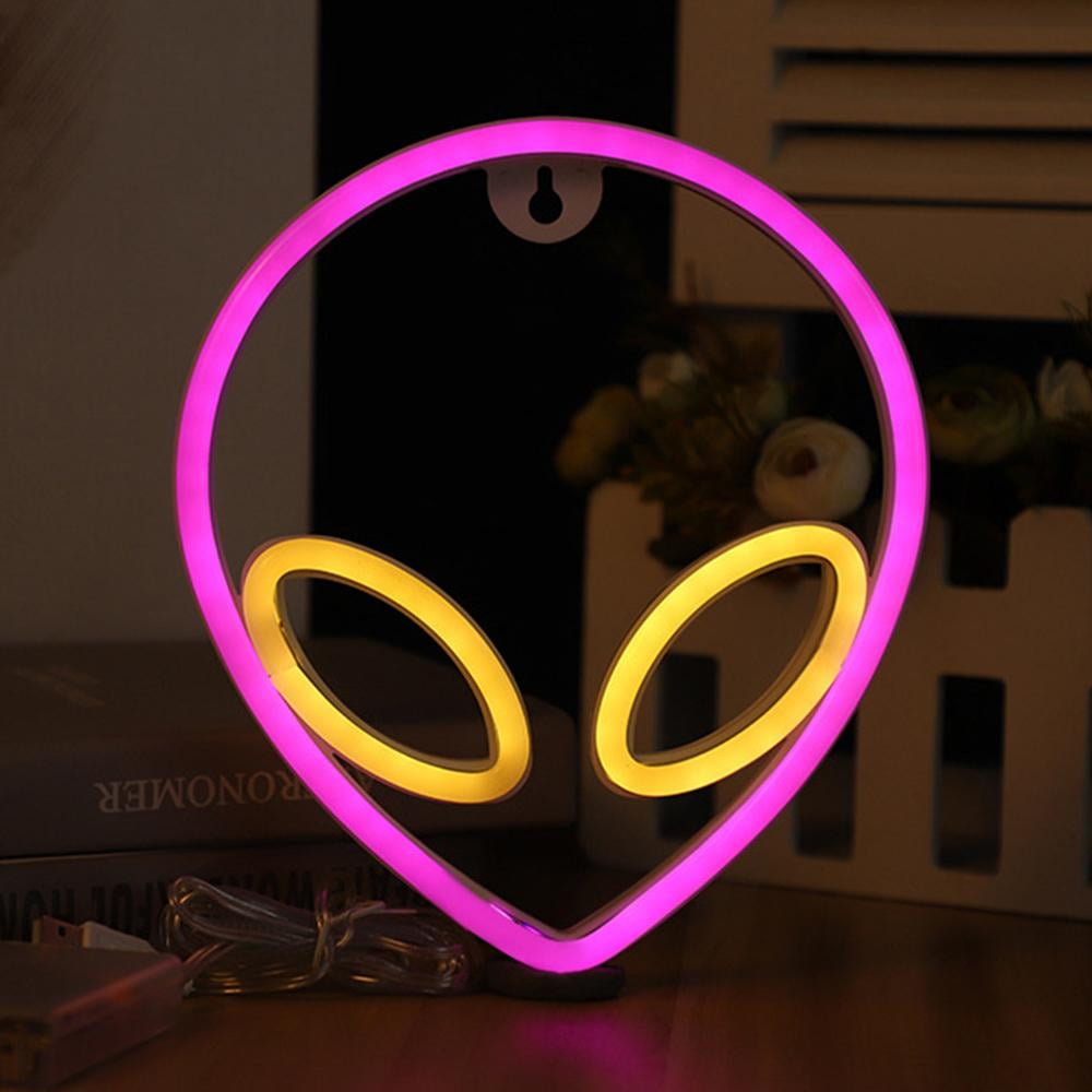 Coloody Alien Neon Lights for Wall Decor Battery/USB Operated ...