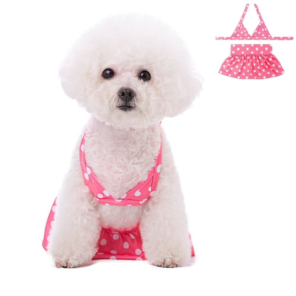 Coloody Dog Summer Bikini Suit Printed Lace-Up Beach Dog Kitten ...