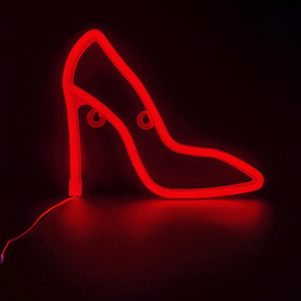 Coloody High heels Shaped Neon Lights LED Neon Light Sign Neon Wall ...