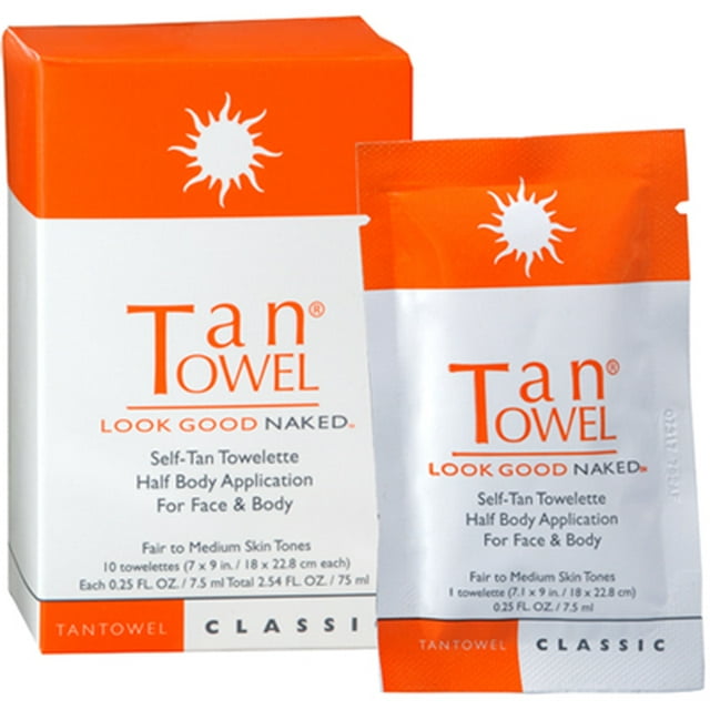 {Color : 10-pack} TanTowel Self-Tan Towelette - Half Body Application ...