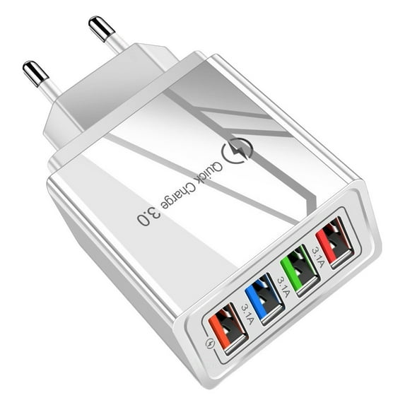 Color 4Usb Mobile Phone Charger 3A Tablet Travel Charger Charging Head ...