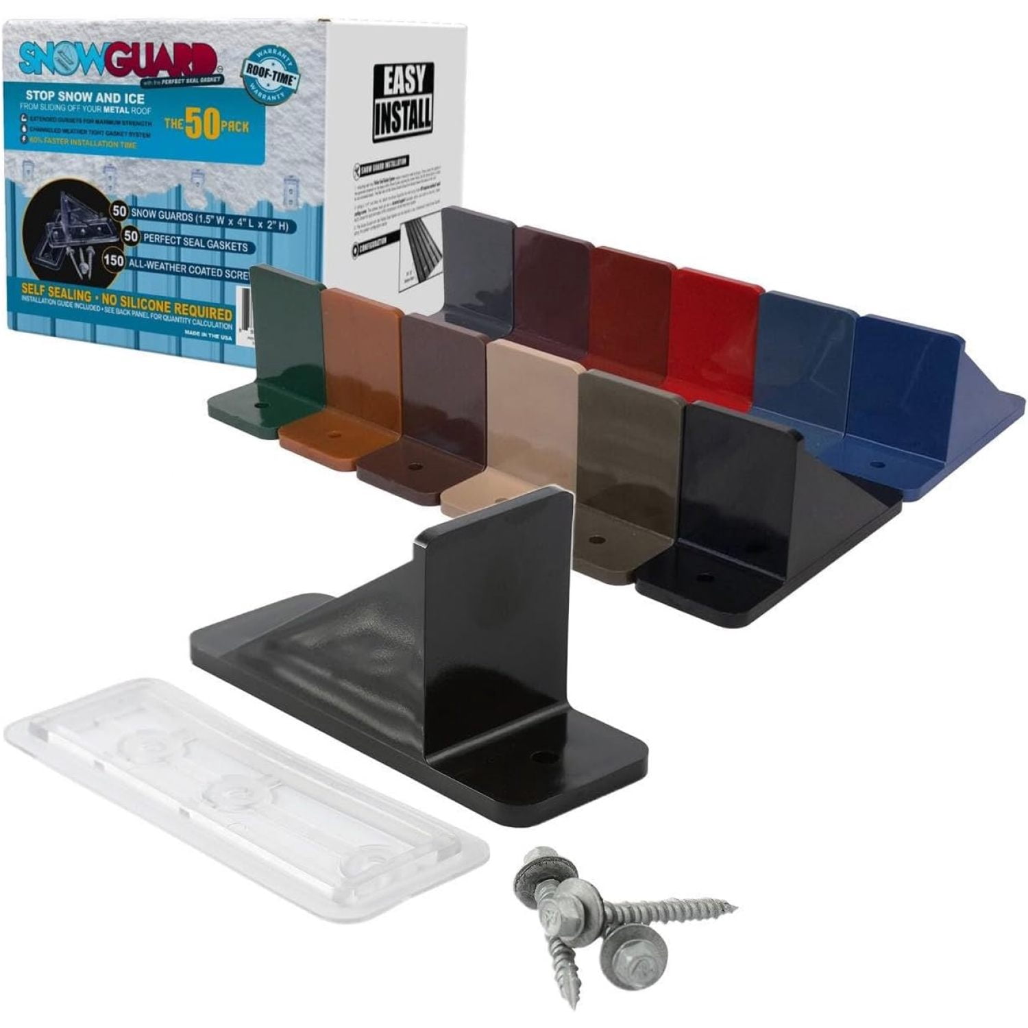 Color 50 Qty Commercial Bulk Pack (Snow Guards, Perfect Seal Gaskets ...