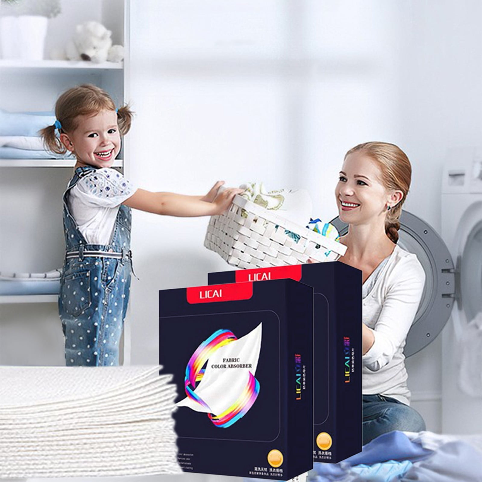 Color Absorber Laundry Sheets 100 Count, Color & Dye Absorber Sheets ...