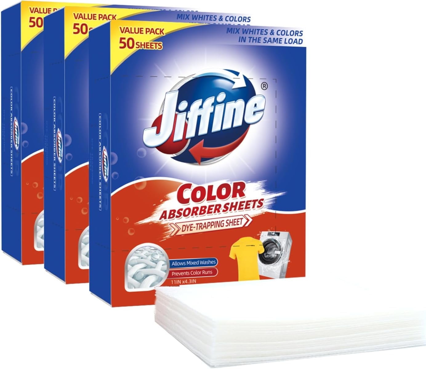 Color Absorber Sheets for Laundry(50 Sheets), Allow Mixed Washes ...