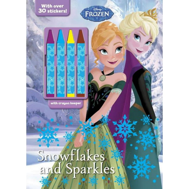 Color & Activity with 4 Chunky Crayons: Disney Frozen Snowflakes and ...