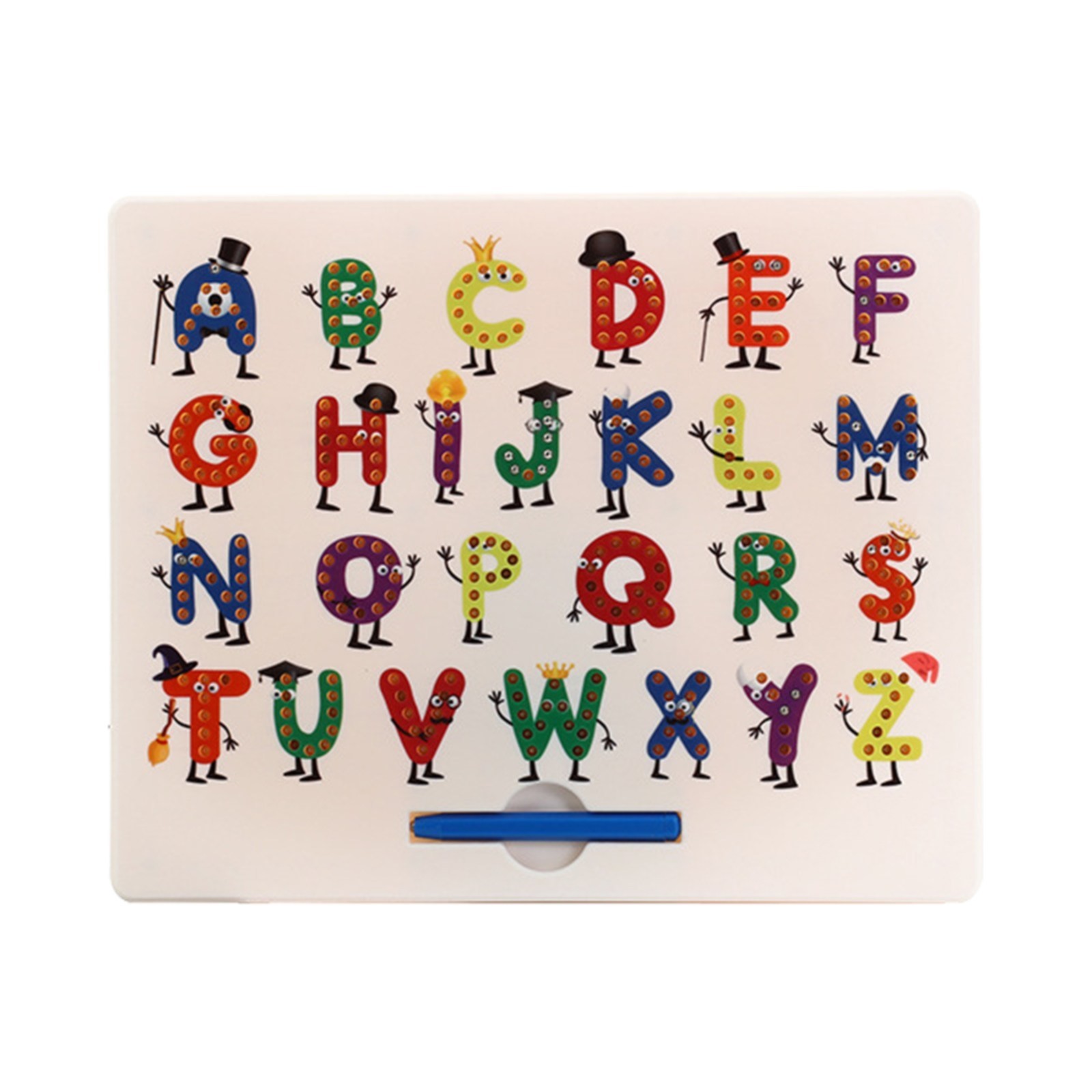 Color Alphanumeric Writing Board Drawing Board 2 In 1 Double Alphabet ...