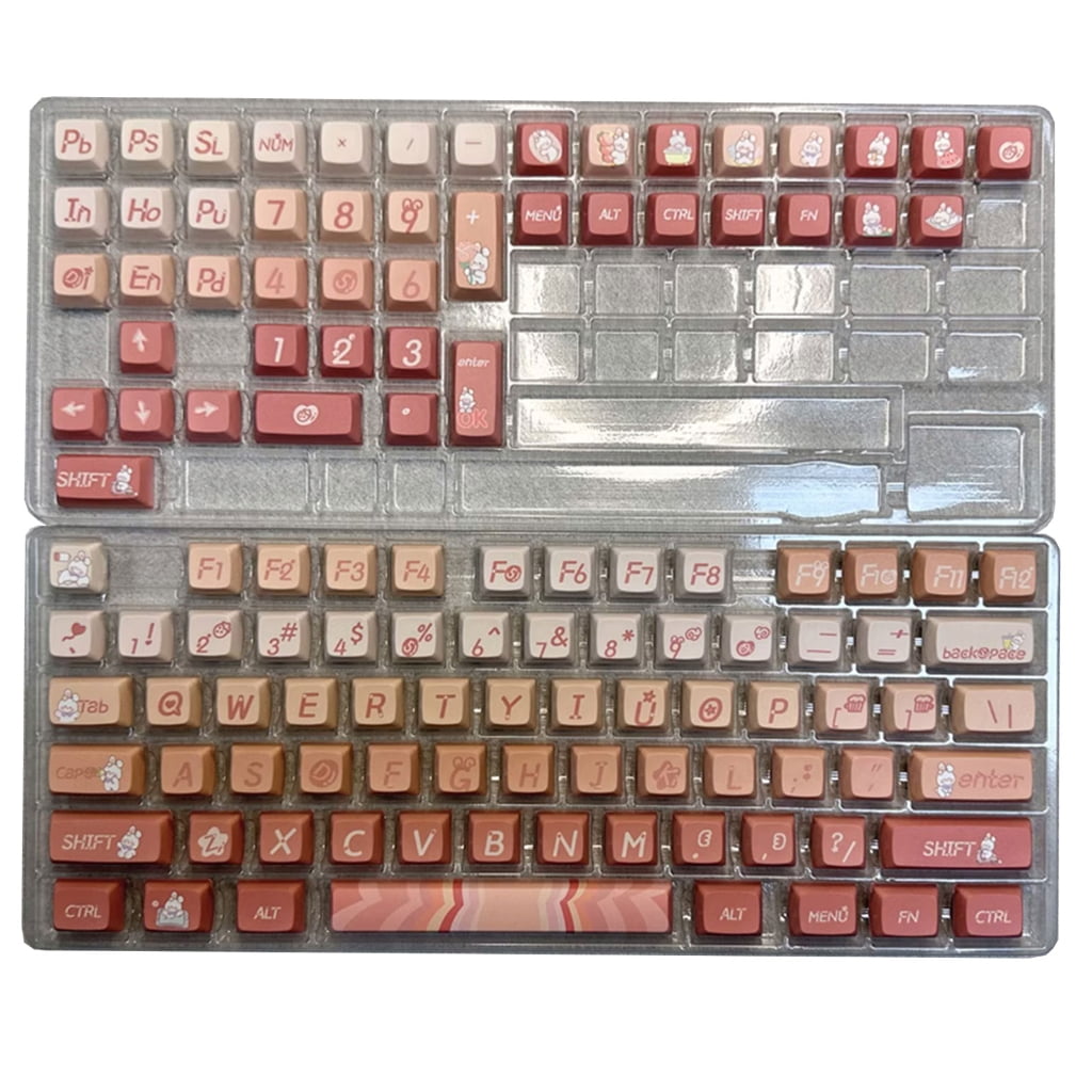 XDA Keycaps Cartoon Color Animal Theme Heat Sublimated PBT 120Keys Cute ...