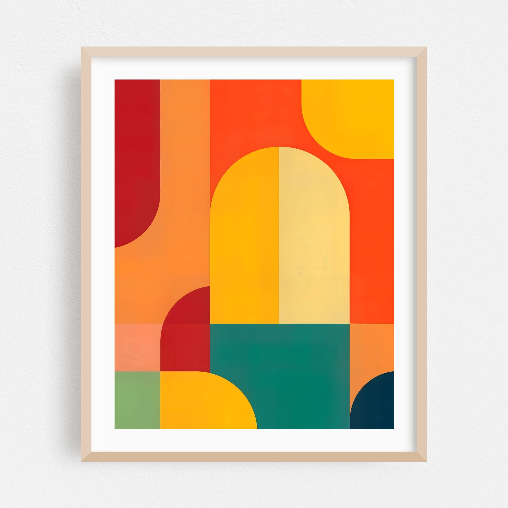 Color Archs - India Illustration Geometric Abstract Modern Art Mid ...