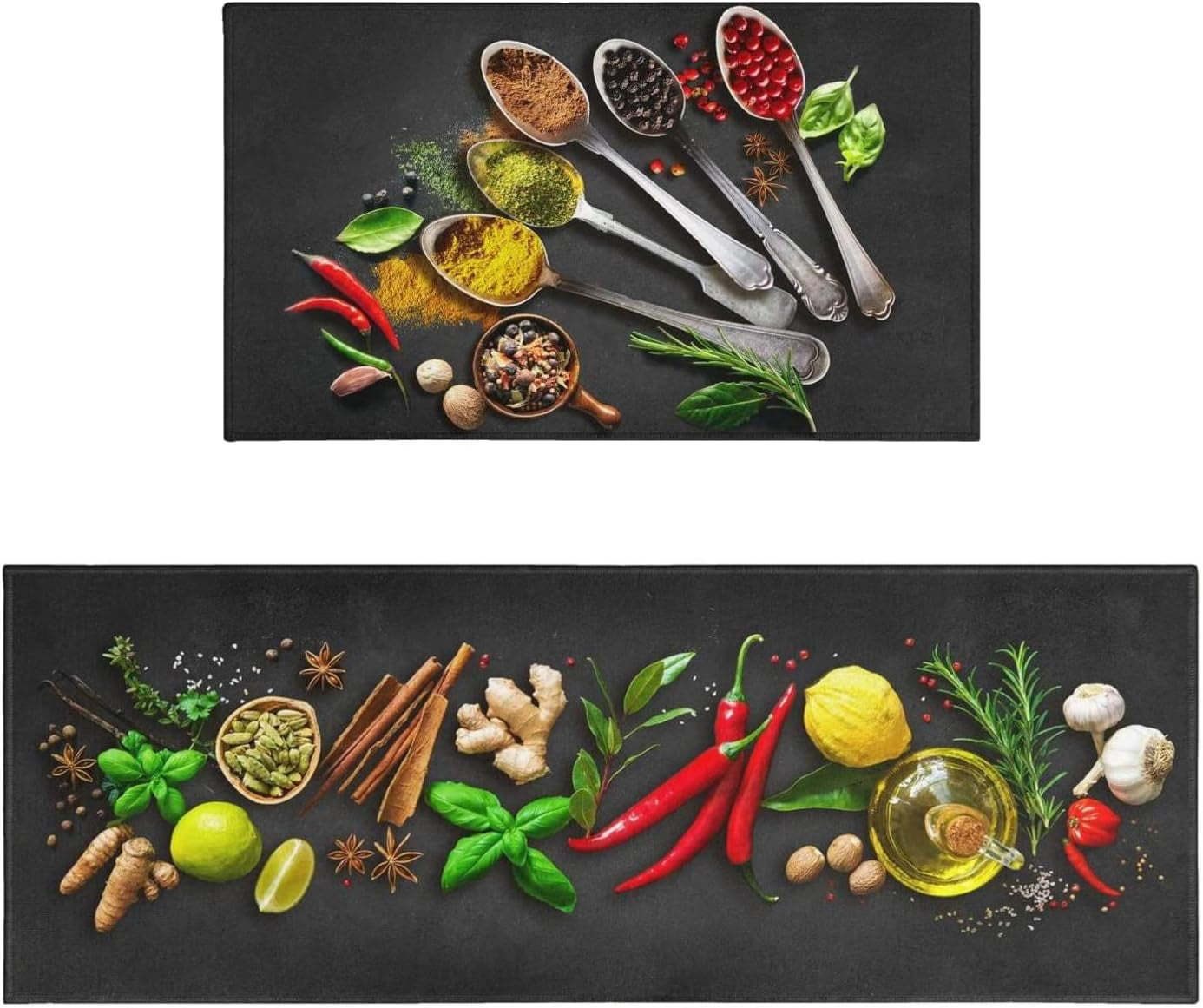 Color Art Anti-Fatigue Kitchen Mats Set of 2, Padded Kitchen Mats and ...