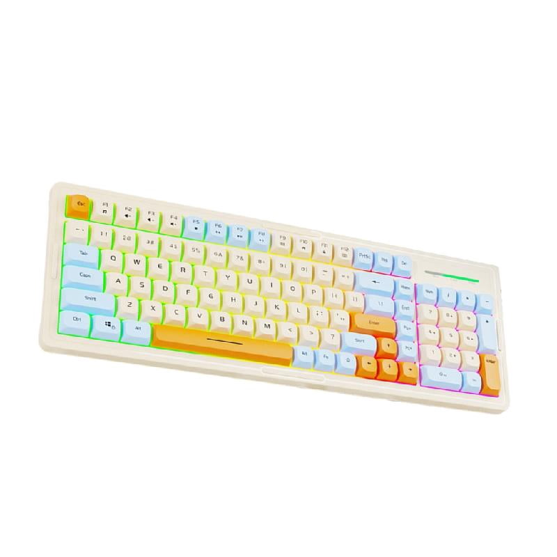 Color Backlit Gaming Keyboard Mechanical Touch Feedbacks Build Wide ...