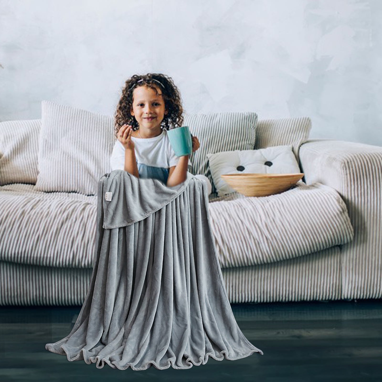 Color Blanket Anthracite Room Blanket Room Blanket Sofa Bedspread ...