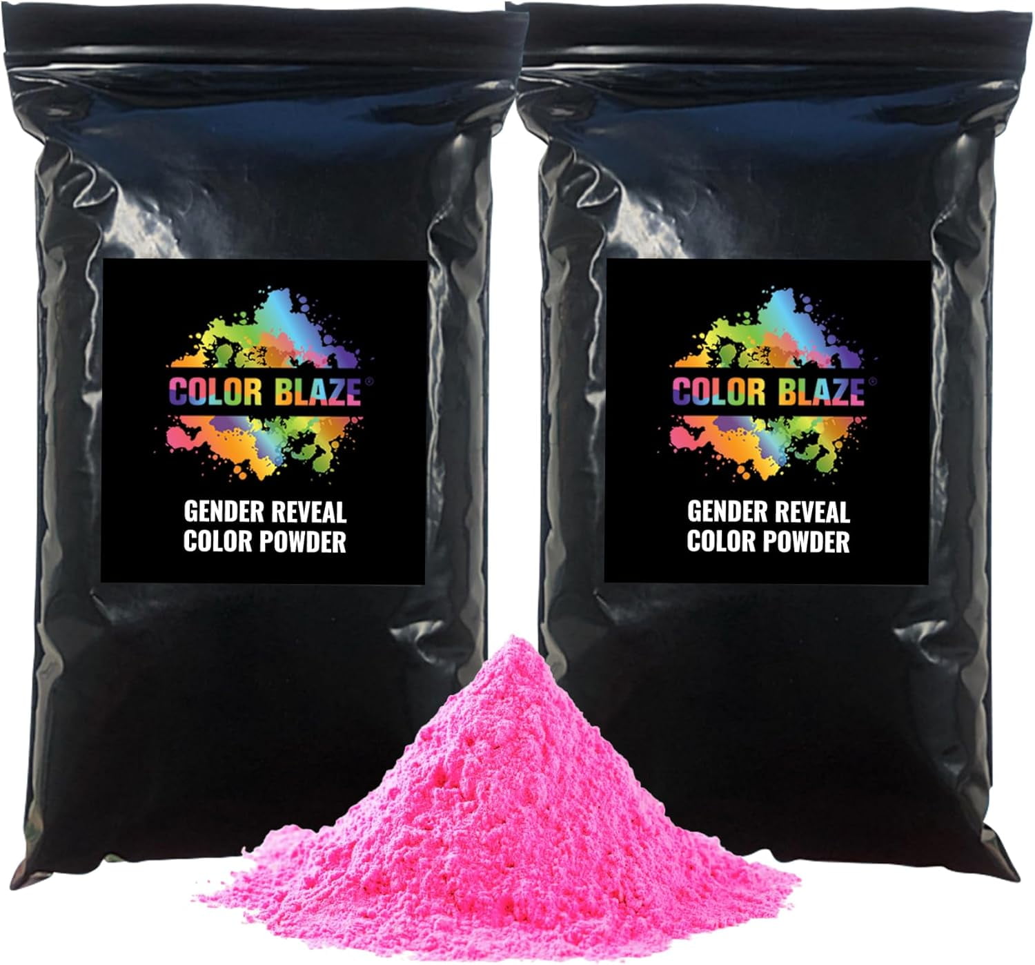 Color Blaze Black Out Gender Reveal Pink Colored Powder 2lbs - Walmart.com